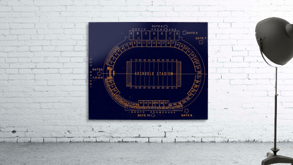 archbold stadium map vintage college football stadium art (1) by Row ...