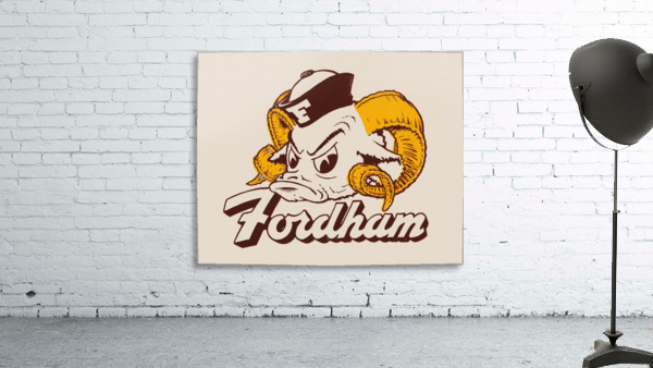vintage fordham ram mascot college art by Row One Brand Wall Art