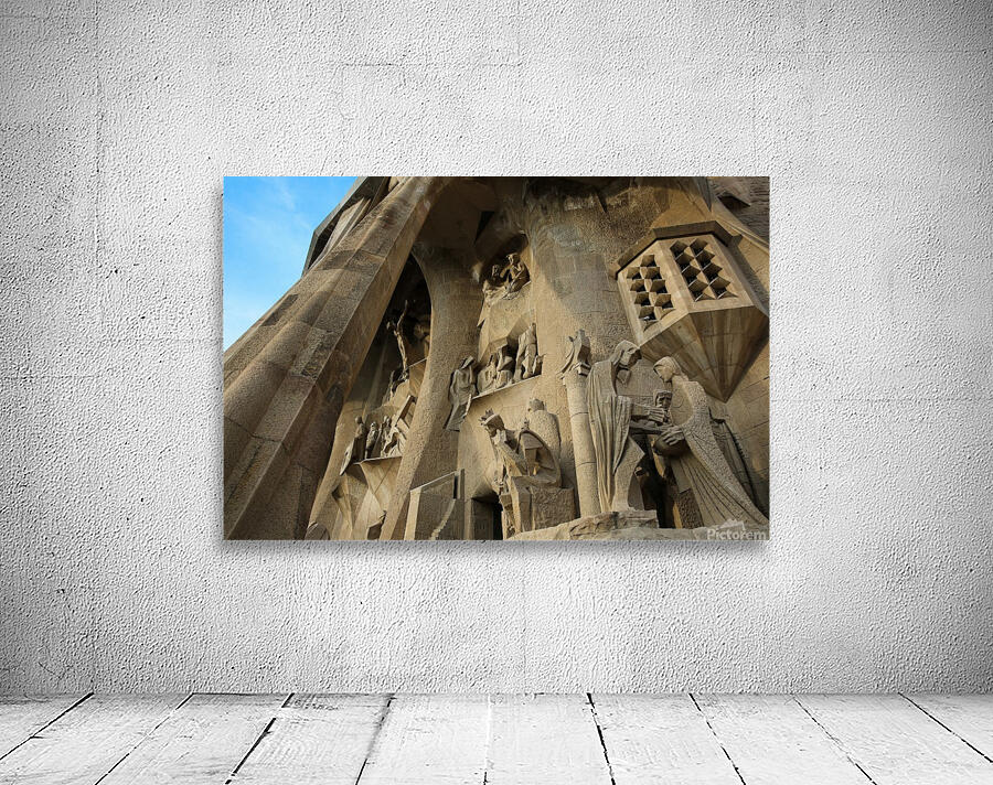 Sagrada Familia - Passion Facade by x1Photo Wall Art