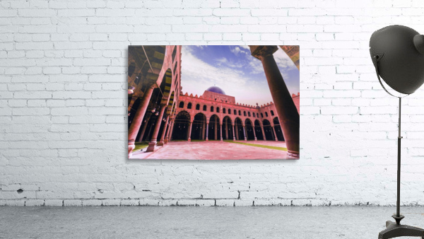Arched entrance of a mosque Infrared Purple by ASAR STUDIOS Wall Art
