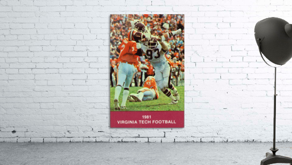 1981 Virginia Tech Retro Football Poster by Row One Brand Wall Art