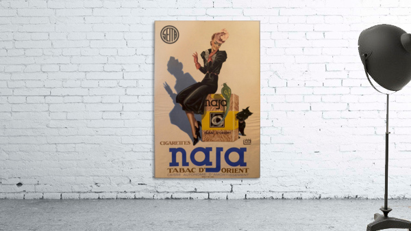 Advertisement Poster for Naja by Lelong 1939 by VINTAGE POSTER Wall Art
