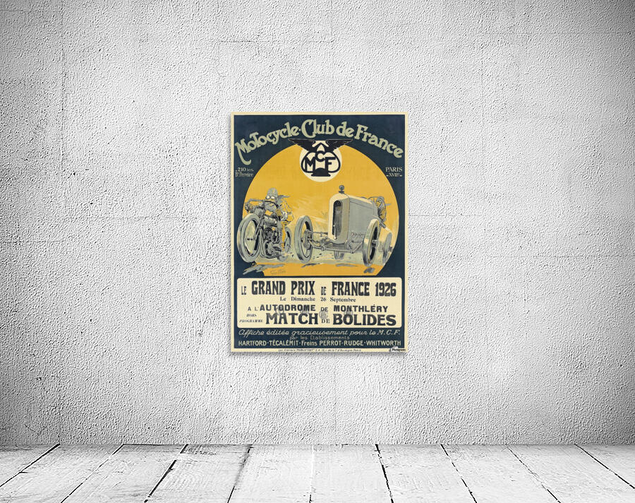 Vintage Motorcycle show poster design by VINTAGE POSTER Wall Art