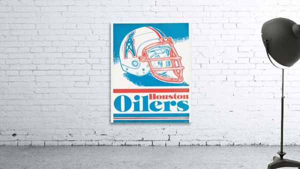 1983 Houston Oilers Helmet Art by Row One Brand Wall Art