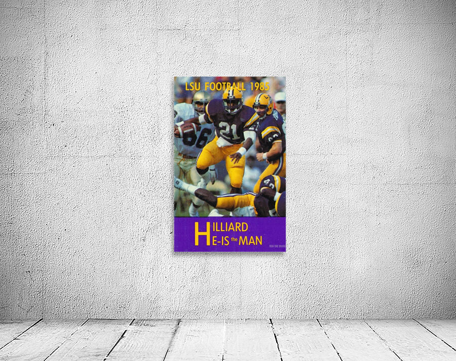1985 LSU Tigers Football Dalton Hilliard Poster by Row One Brand Wall Art