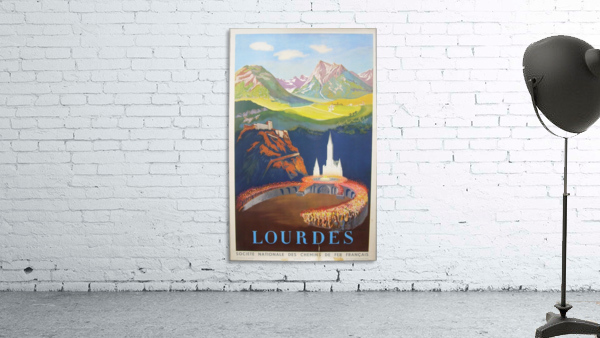 Lourdes Vintage Travel Poster by VINTAGE POSTER Wall Art