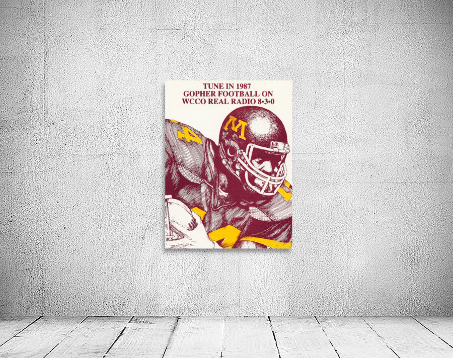 1987 Minnesota Gopher Football WCCO Radio Poster by Row One Brand Wall Art