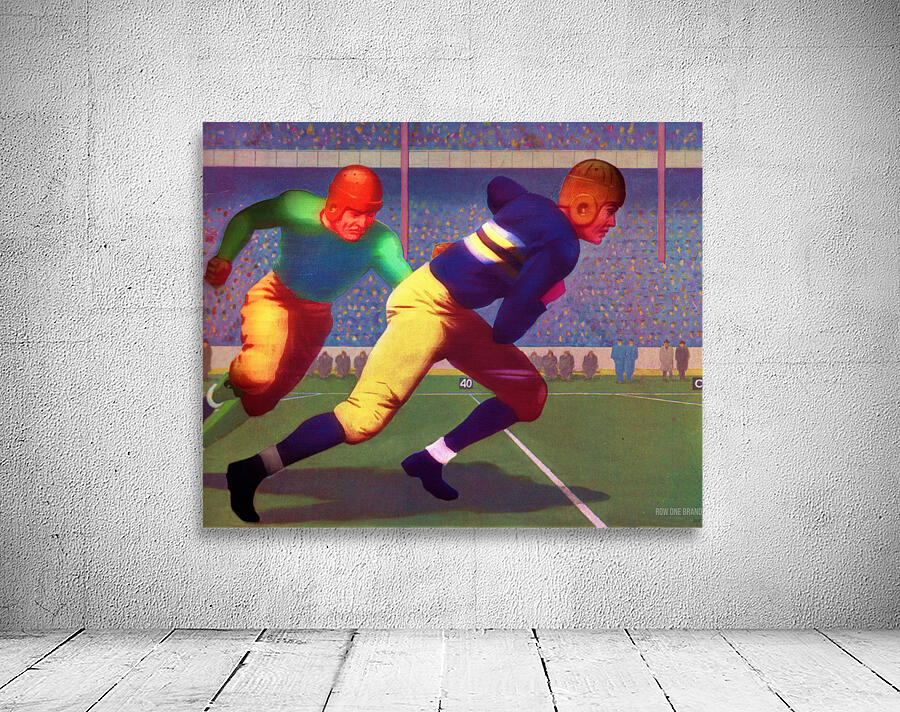 1934 Vintage Touchdown Sprint Football Art by Row One Brand Wall Art