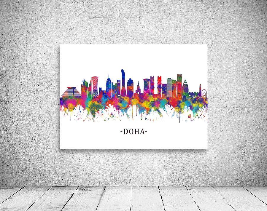 Doha Qatar Skyline by Towseef Dar Wall Art
