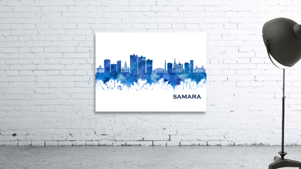 Samara Russia Skyline Blue by Towseef Dar Wall Art