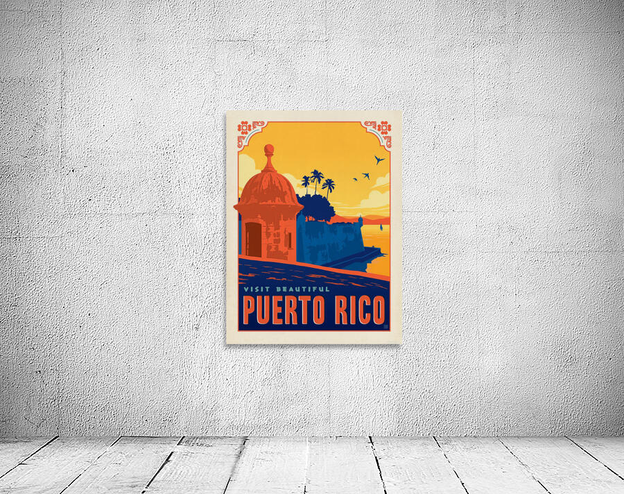 Visit Beautiful Puerto Rico poster by VINTAGE POSTER Wall Art