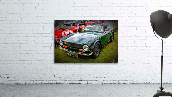 1971 Triumph TR6 in British Racing Green by Kevin Hellon Wall Art