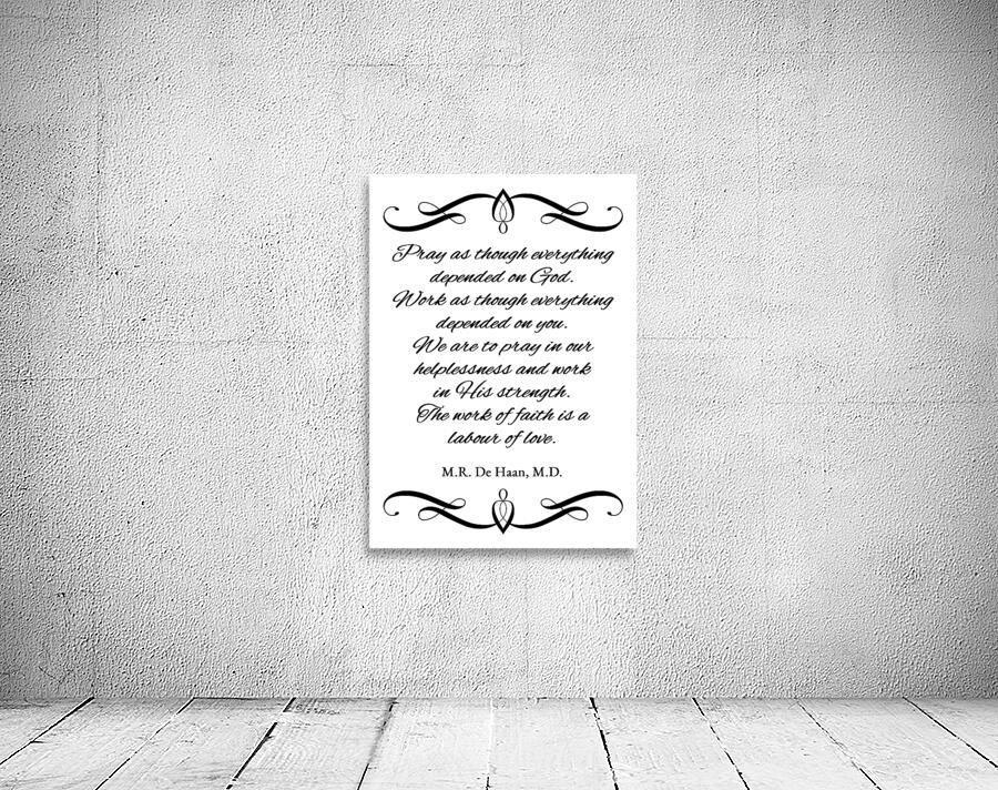 pray and work by ABConcepts Wall Art