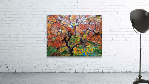 Stained Glass Maple Tree by MothFluff Wall Art