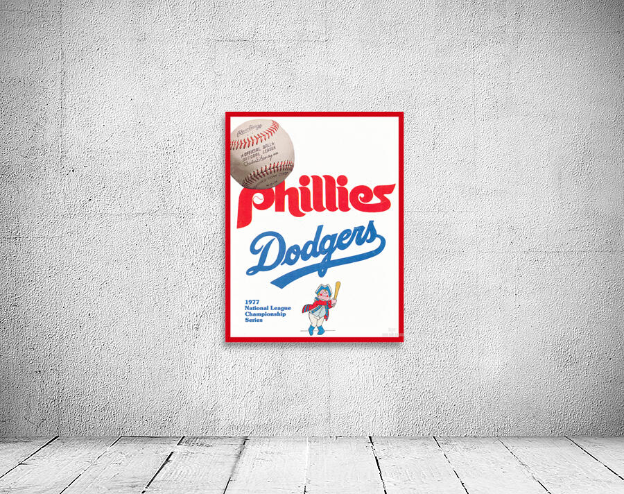 1977 Philadelphia Phillies Retro Poster by Row One Brand Wall Art