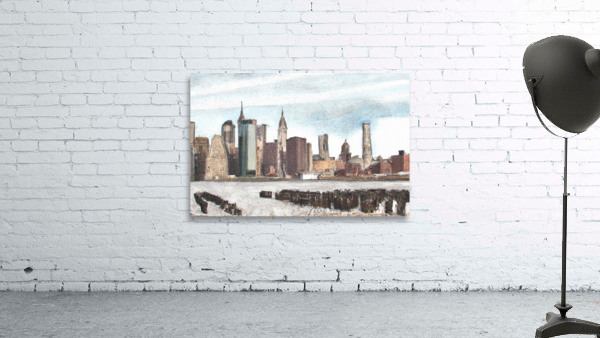 New York City Skyline from Brooklyn III by aiddia Wall Art
