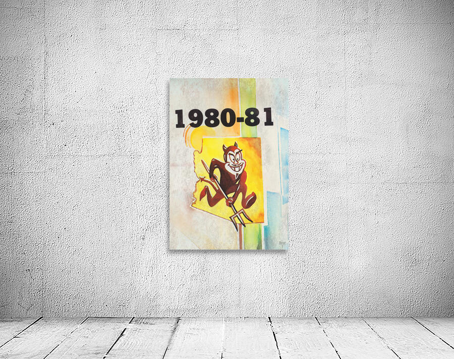 1980 Arizona State Sparky Art by Roger Whitney by Row One Brand Wall Art