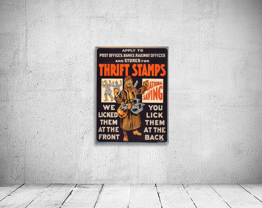 Thrift Stamps Canadian War Vintage Propaganda Poster circa 1915 by ...