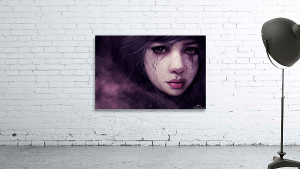 Emotion Wheel Purple: Sad Face by Cyberimpressions LLC Wall Art