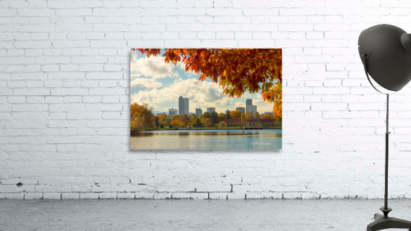 Denver Skyline Fall Foliage View by Bo Insogna Wall Art