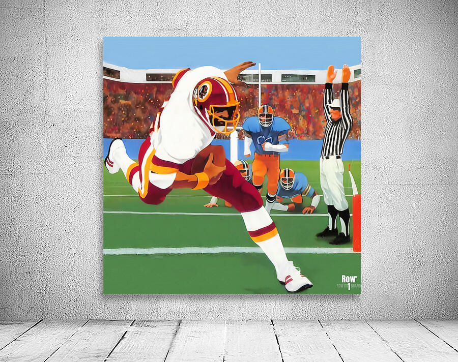 Retro 1980s Washington Redskins Football Art by Row One Brand Wall Art