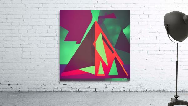Red & Blue Triangle by Ink Fist Design Wall Art