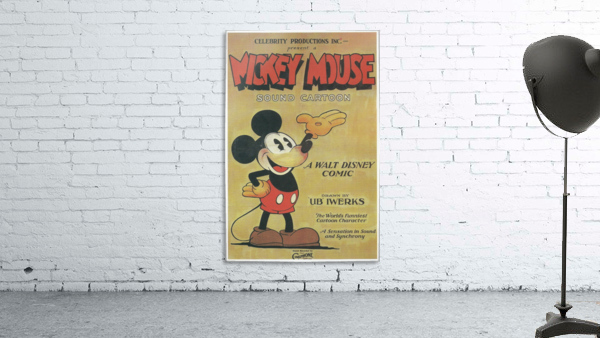 Mickey Mouse Sound Cartoon by VINTAGE POSTER Wall Art
