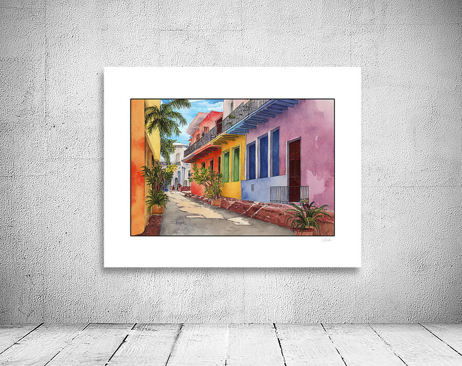 old san juan street by George Bloise Wall Art