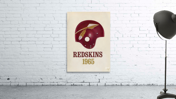 1965 Washington Redskins Football Helmet Poster by Row One Brand Wall Art