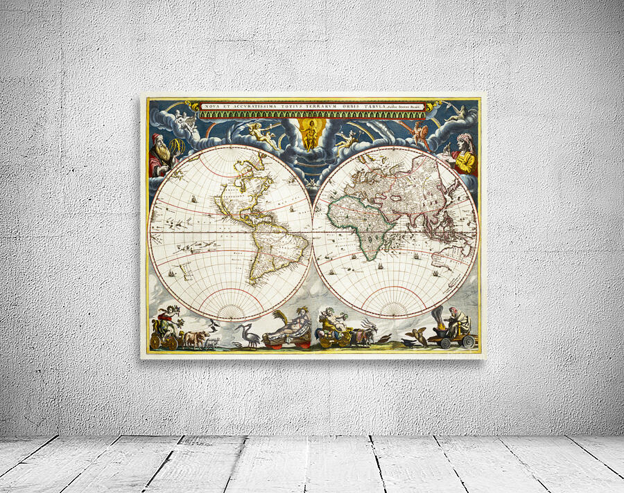 ancient world map by artvi Wall Art
