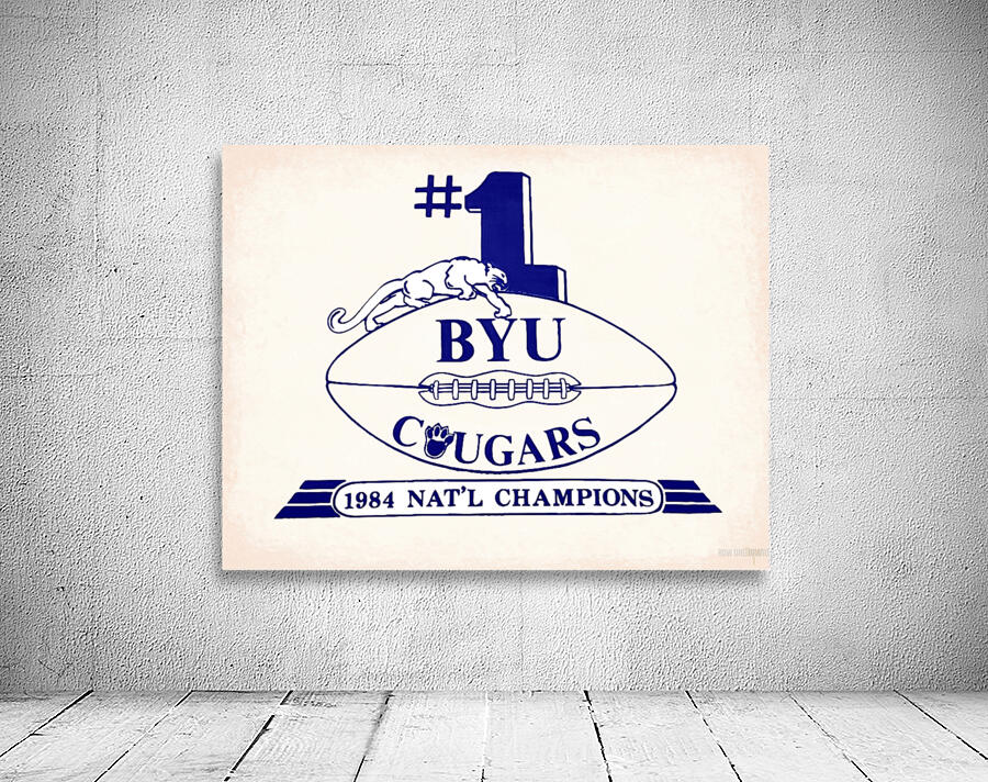 1984 BYU Football National Champions Art by Row One Brand Wall Art