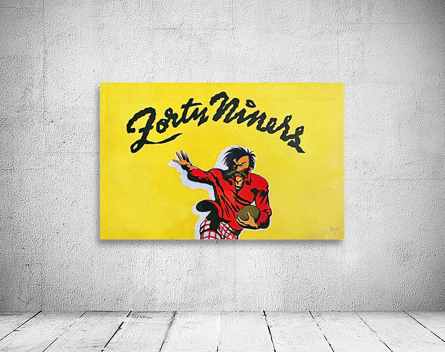 Vintage San Francisco Forty Niners Football Art by Row One Brand Wall Art