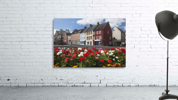 Flowers Along A Street In A Residential Area; Jedburgh, Scottish ...