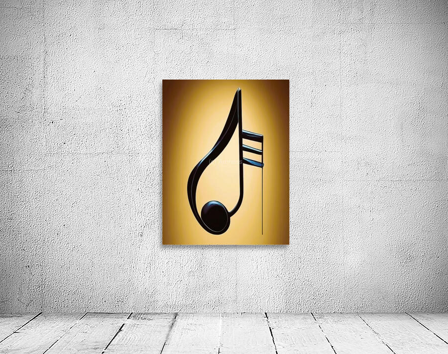gold musical note painting by Aroness Wall Art