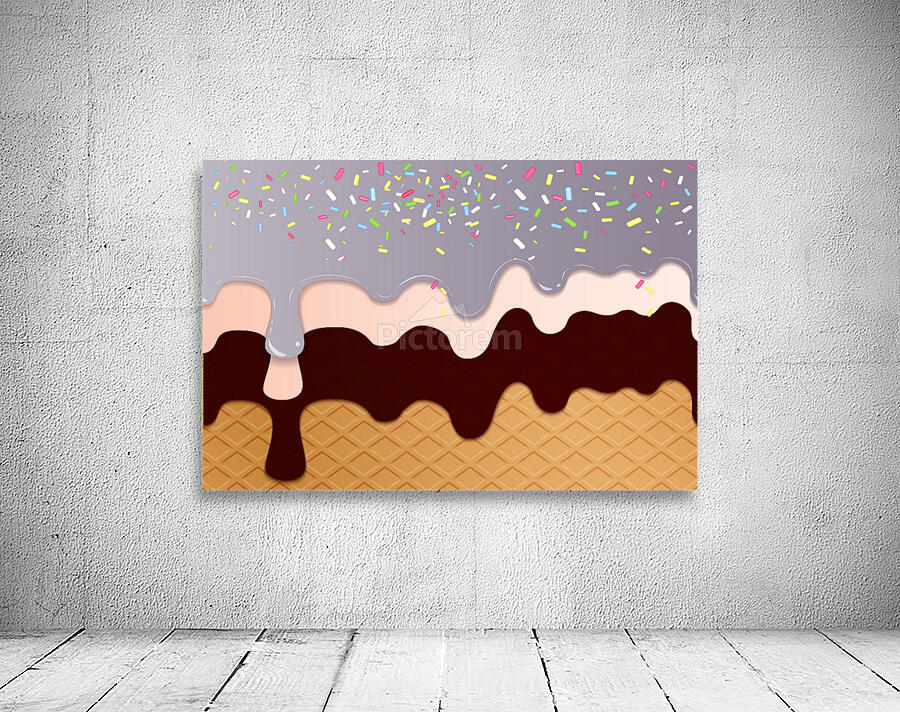 Grey Creamy Waffle Art by rizu_designs Wall Art