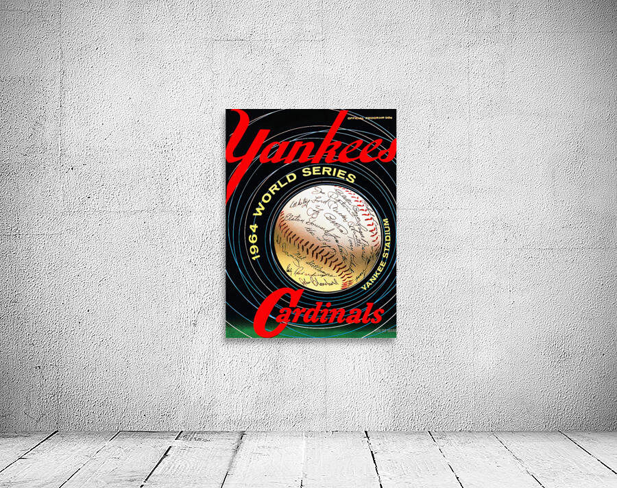 1964 New York Yankees World Series Program Art by Row One Brand Wall Art