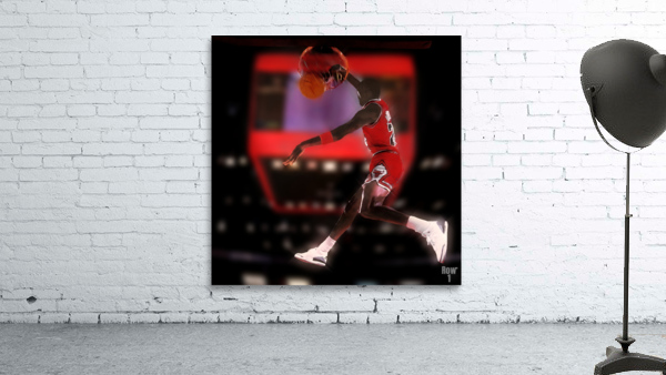 1988 Michael Jordan Dunk Contest Art by Row One Brand Wall Art