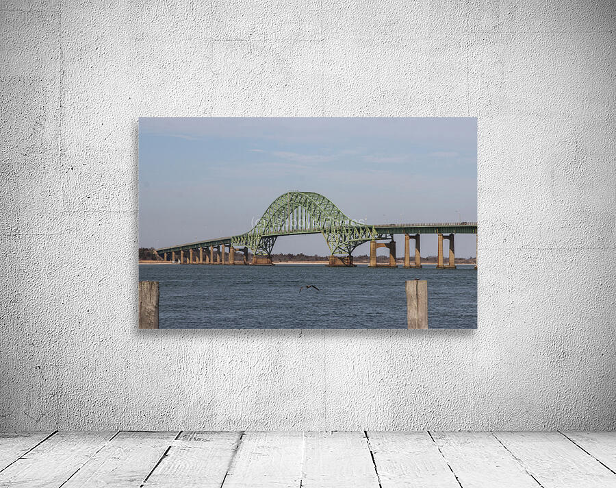 Robert Moses Bridge taken from Fire Island by Woodys Photos Wall Art