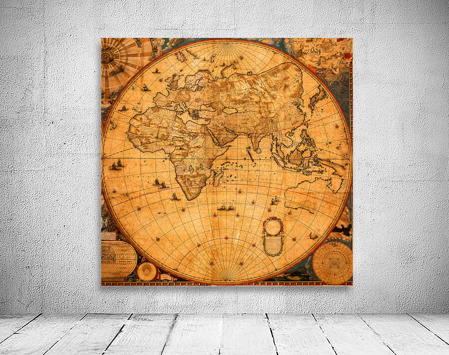 Authentic antique map. Exploration geography vintage backgroun by Paolo ...
