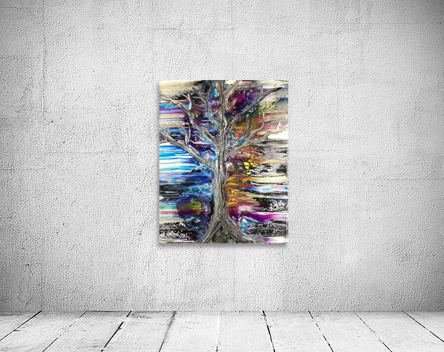 Acrylic Pour Tree by Jennifer Record Wall Art