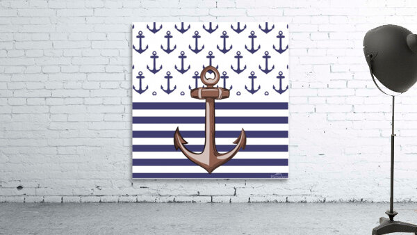 anchor background design by Etnousta Wall Art