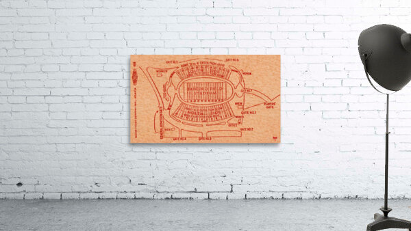Vintage Forties Sanford Stadium Map by Row One Brand Wall Art