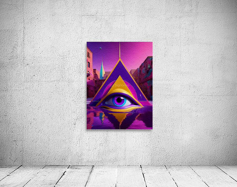 Mystic Esoteric Third Eye Purple Dystopian city at night by Signorino ...