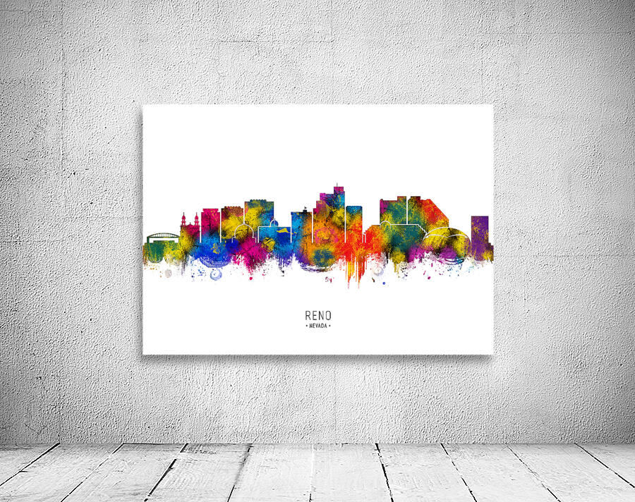 Reno Nevada Skyline by Towseef Dar Wall Art