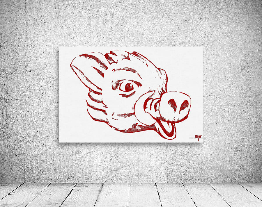 1960s Vintage Arkansas Razorback Art by Row One Brand Wall Art