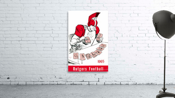 1965 Rutgers Scarlet Knights Football Art by Row One Brand Wall Art