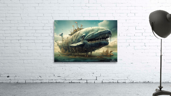 Surreal Whale Explorer 01 by Matthias Hauser Wall Art