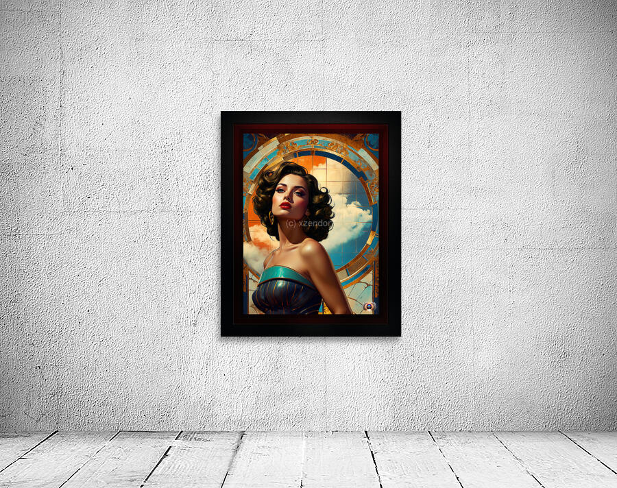 The Clouds Define Her Captivating AI Concept Pulp Fiction Retro Art ...