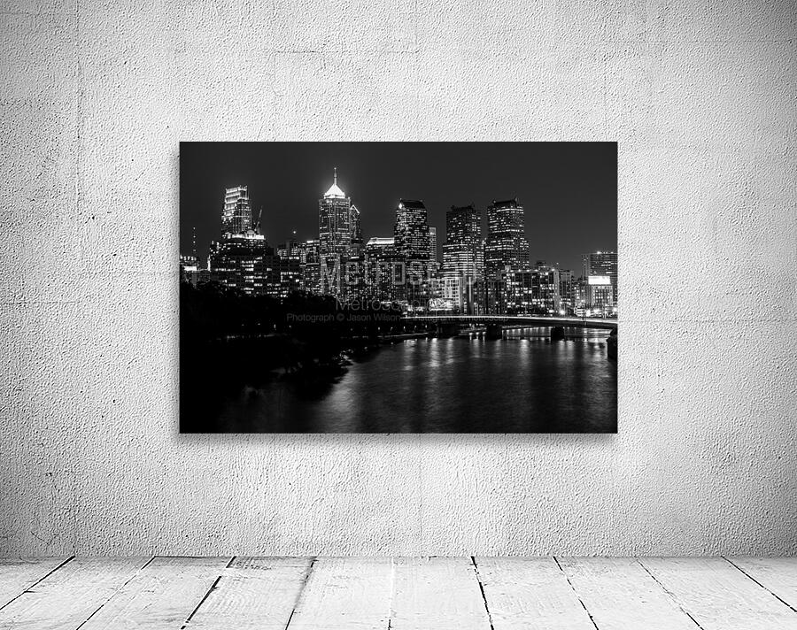 philadelphia skyline schuylkill river horizontal by Black And White ...