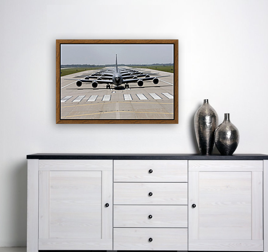 Six KC-135 Stratotankers demonstrate the elephant walk formation. by ...